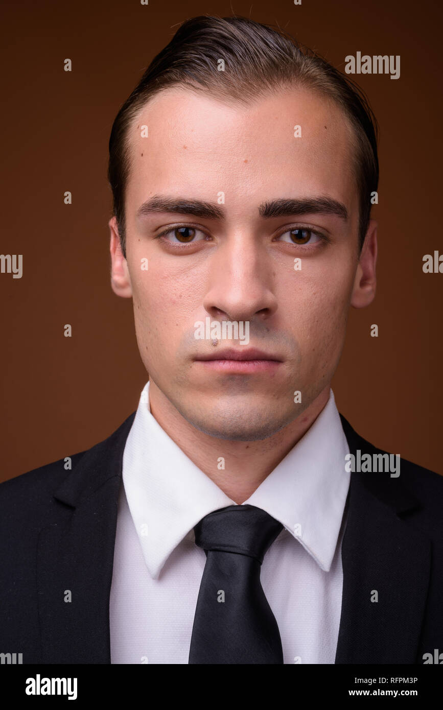 Business men face to face hi-res stock photography and images - Alamy