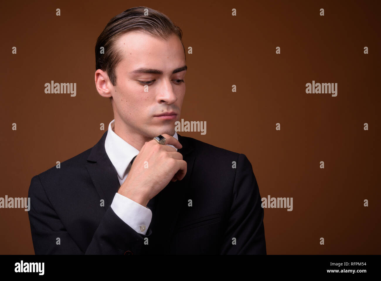 Caucasian businessman wearing face hi-res stock photography and images ...