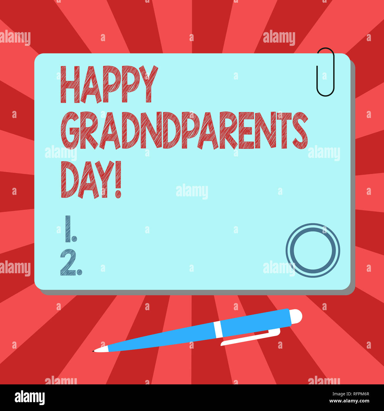 Handwriting text Happy Grandparents Day. Concept meaning National ...