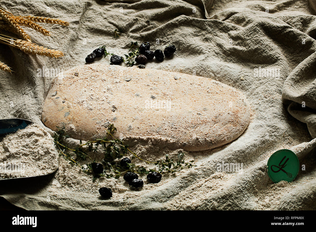 Chef Is Making Bread Stock Photo Alamy