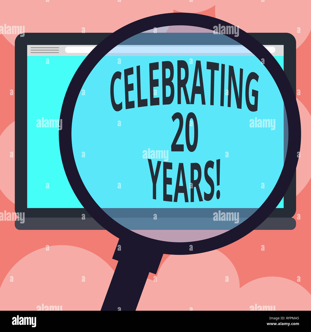 Writing note showing Celebrating 20 Years. Business photo showcasing ...