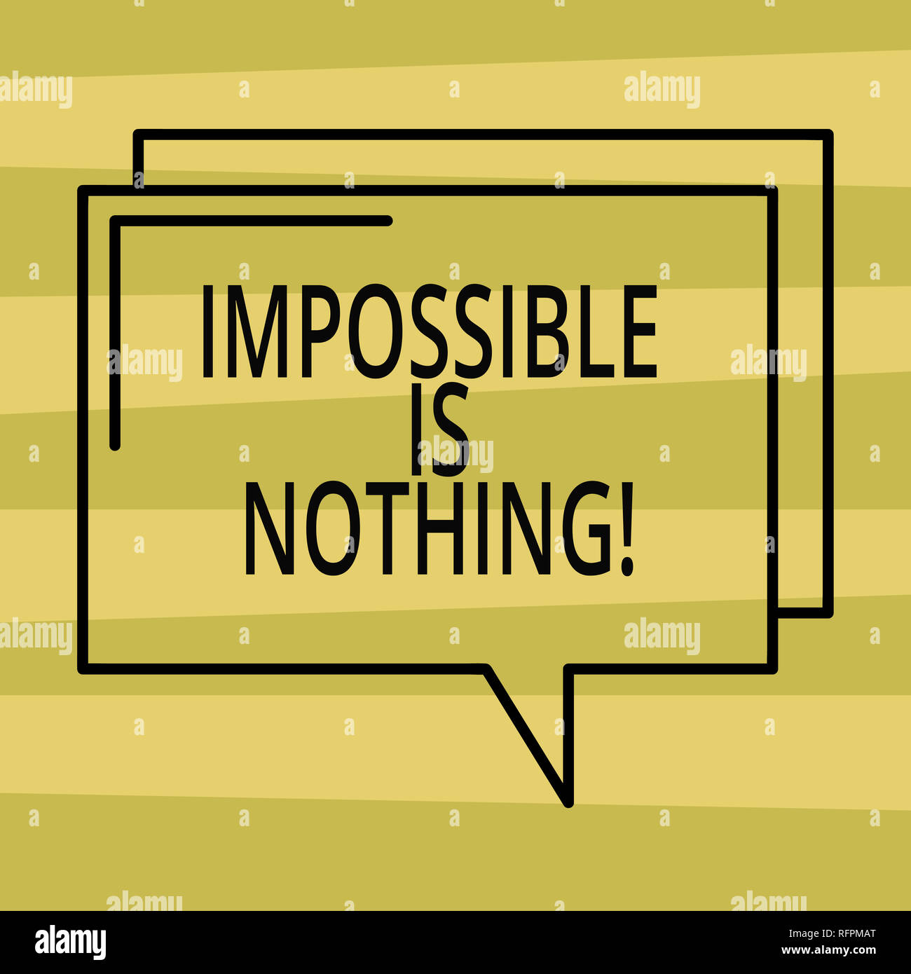 Text sign showing Impossible Is Nothing. Conceptual photo Something ...