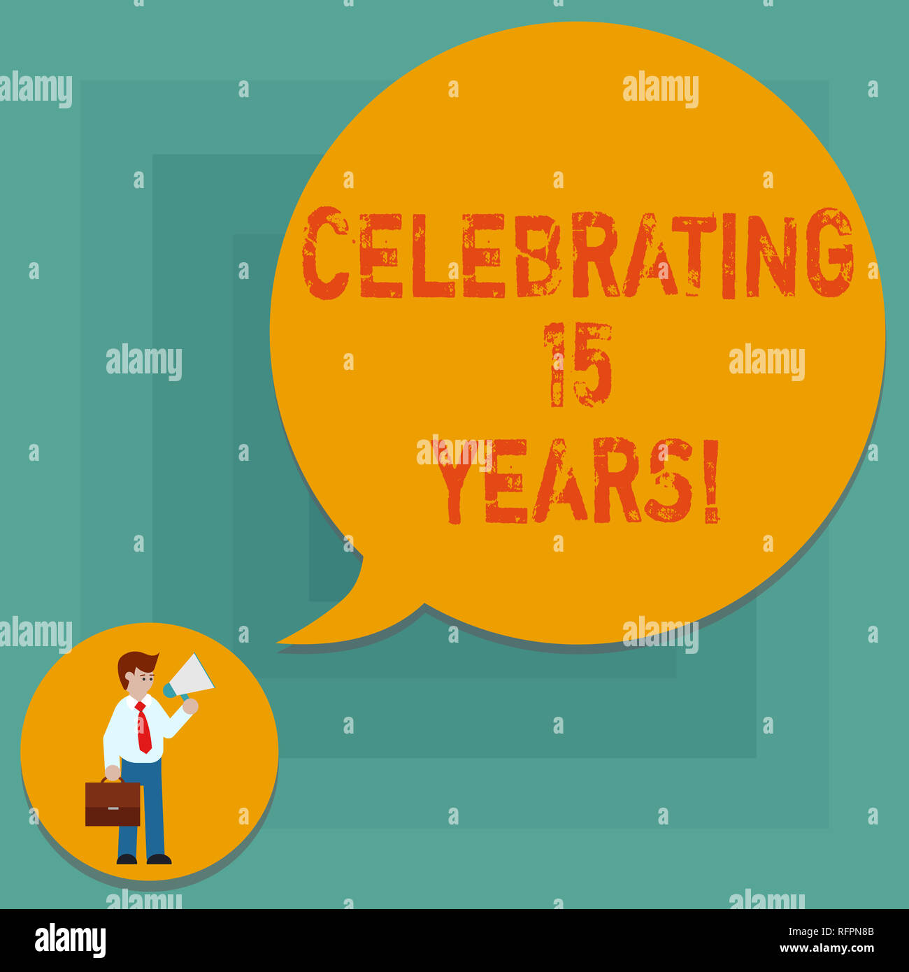 Conceptual hand writing showing Celebrating 15 Years. Business photo ...