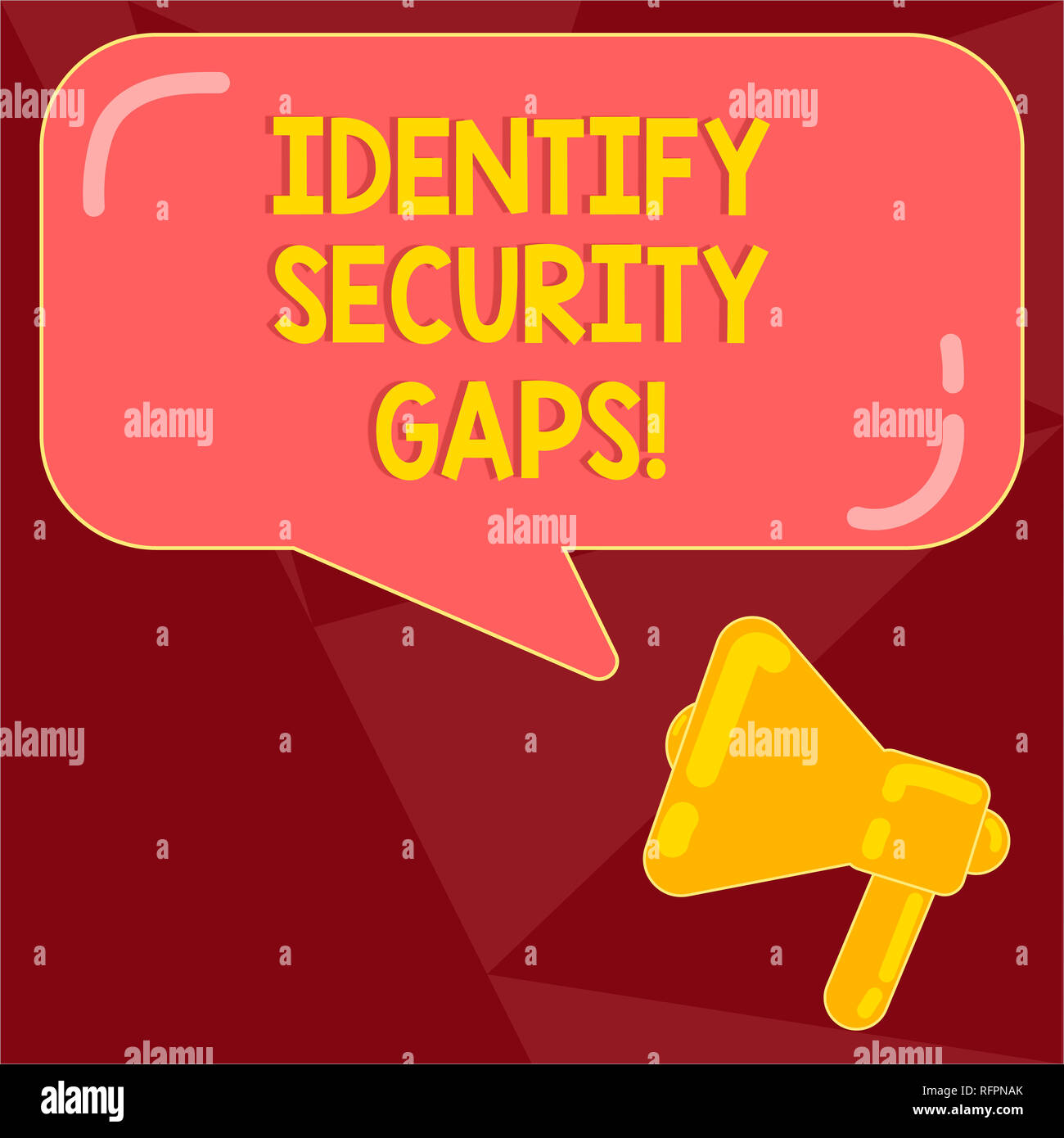 Text sign showing Identify Security Gaps. Conceptual photo determine ...
