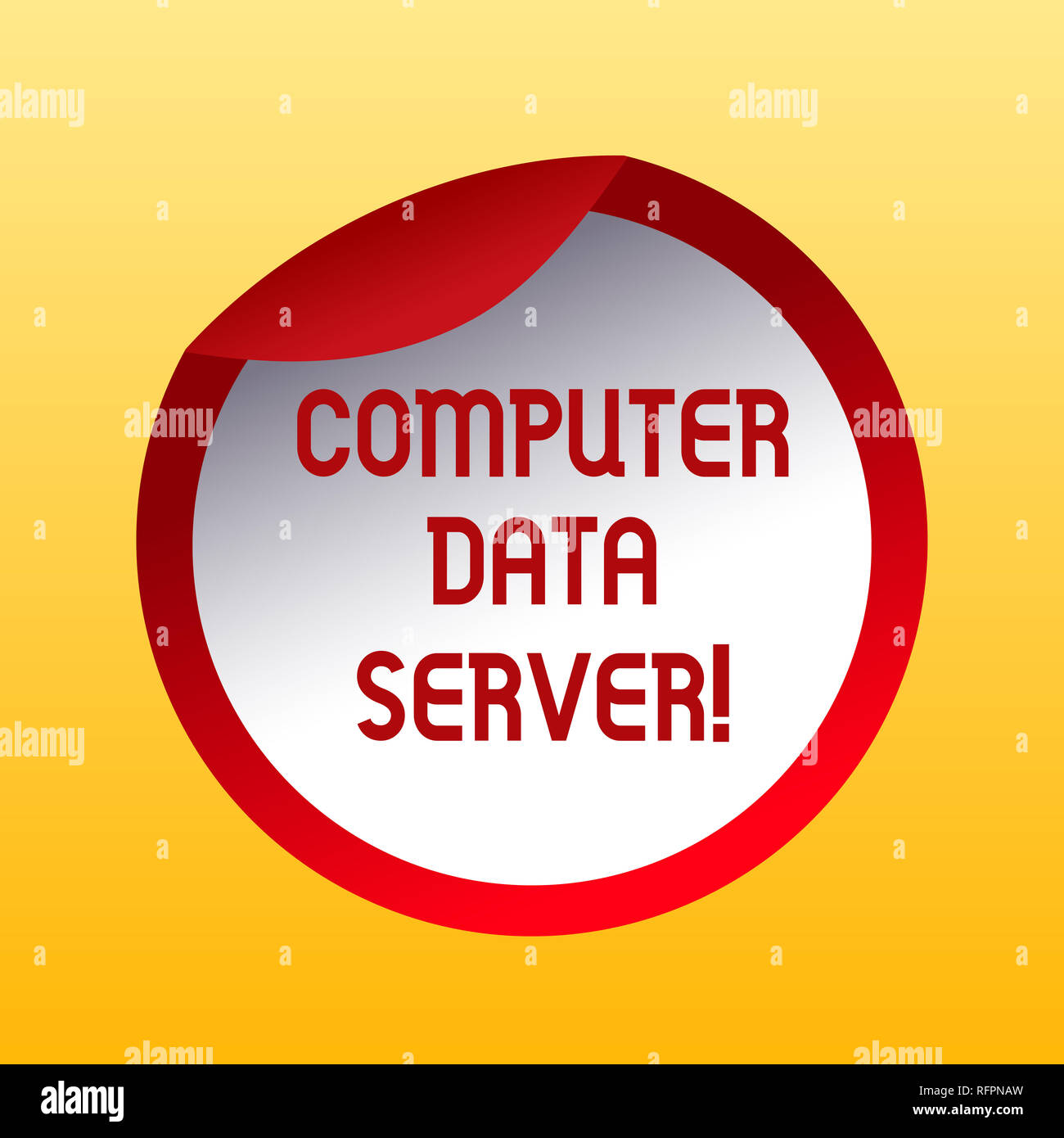 Handwriting text Computer Data Server. Concept meaning Computer platform that delivers database ...