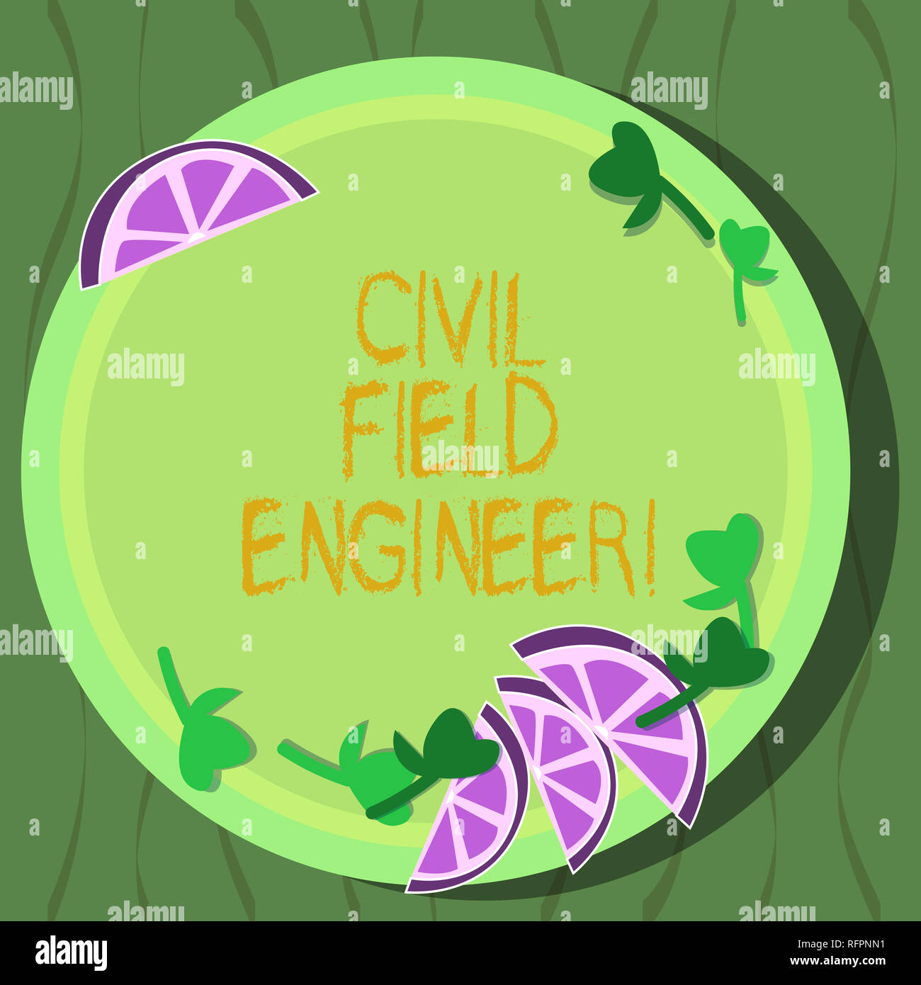 Handwriting text Civil Field Engineer. Concept meaning Oversee ...