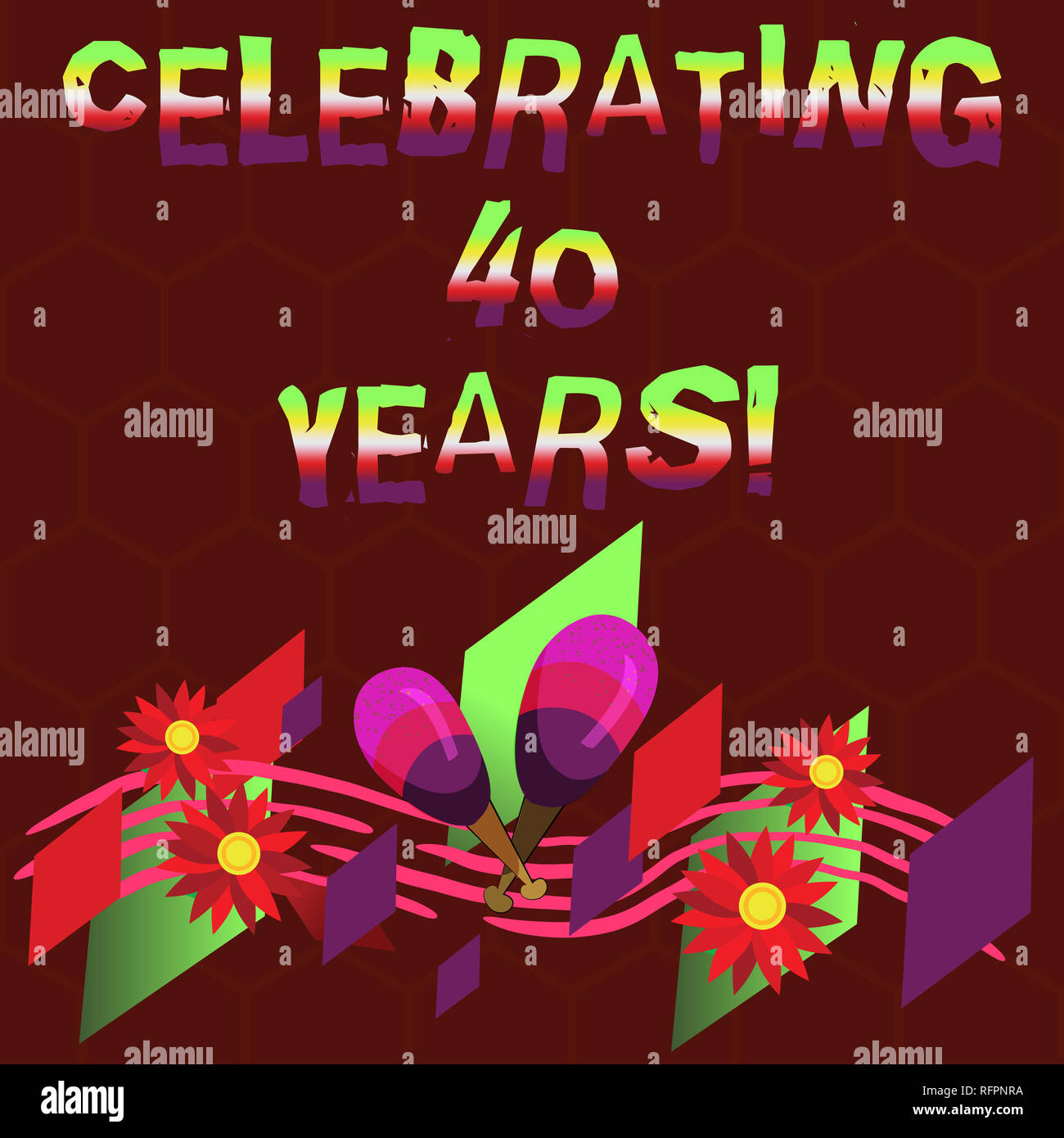 Conceptual hand writing showing Celebrating 40 Years. Business photo ...