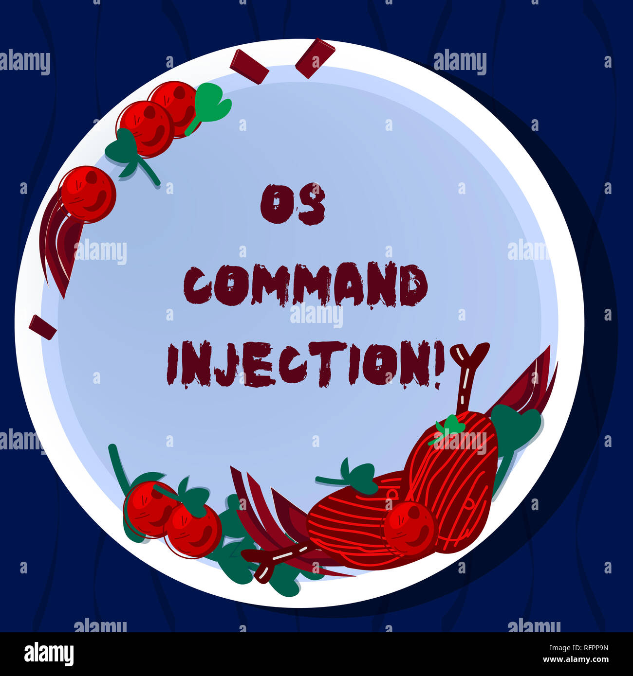 Handwriting text Os Comanalysisd Injection. Concept meaning Attack technique used for illegal ...