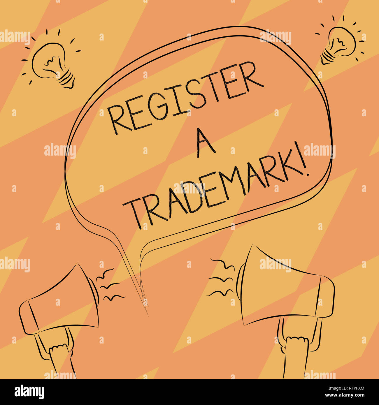 Text sign showing Register A Trademark. Conceptual photo To record or ...