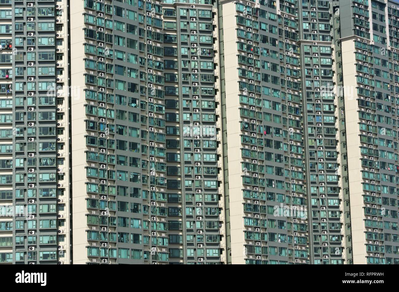 Apartments, Flats, high rise buildings, Kwai Chung, Kowloon, Honkong ...