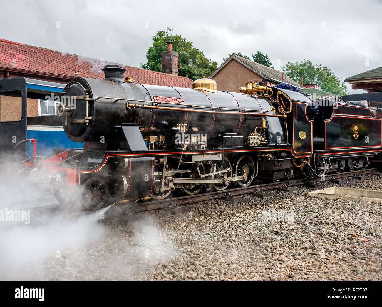 River Esk on the Ravenglass and Eskdale Railway Stock Photo - Alamy