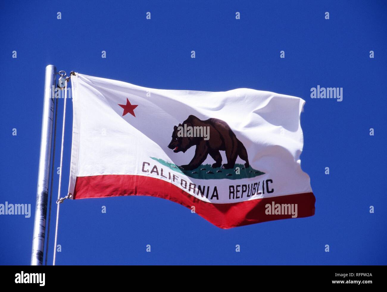 USA, United States of America, California: the flag of California Stock ...