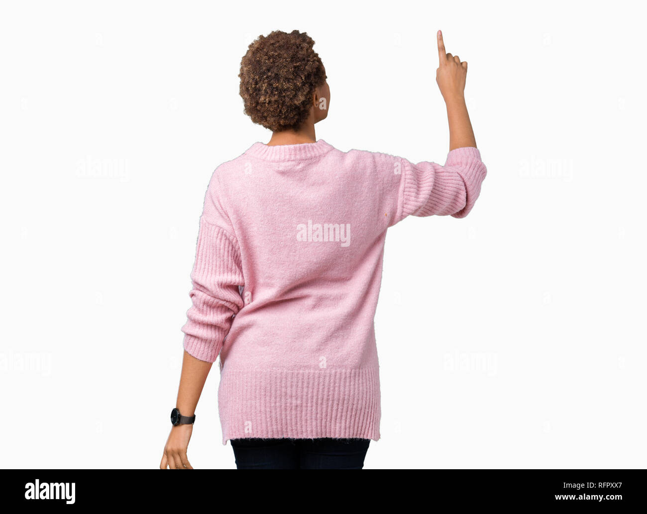 Beautiful young african american woman over isolated background Posing ...
