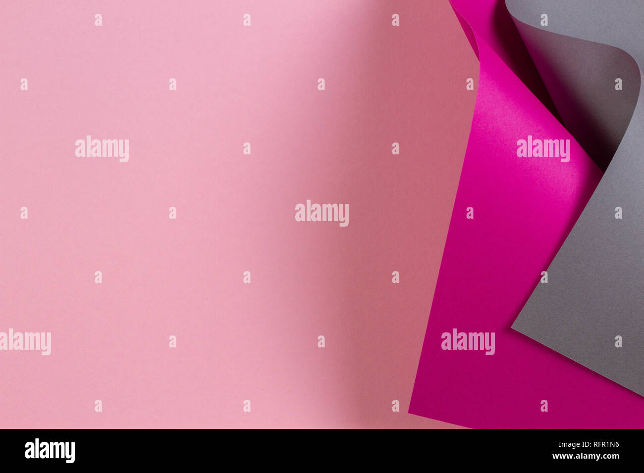 Abstract geometric shape pink grey color paper background Stock Photo ...