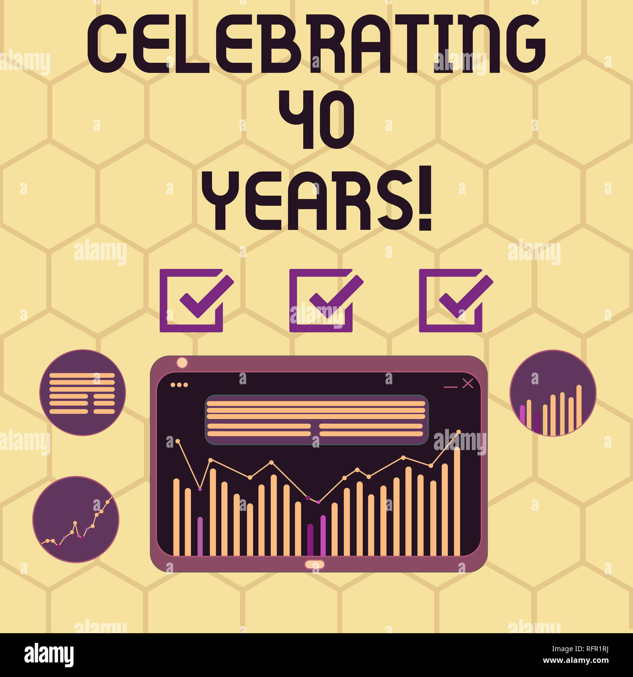 Conceptual hand writing showing Celebrating 40 Years. Business photo ...