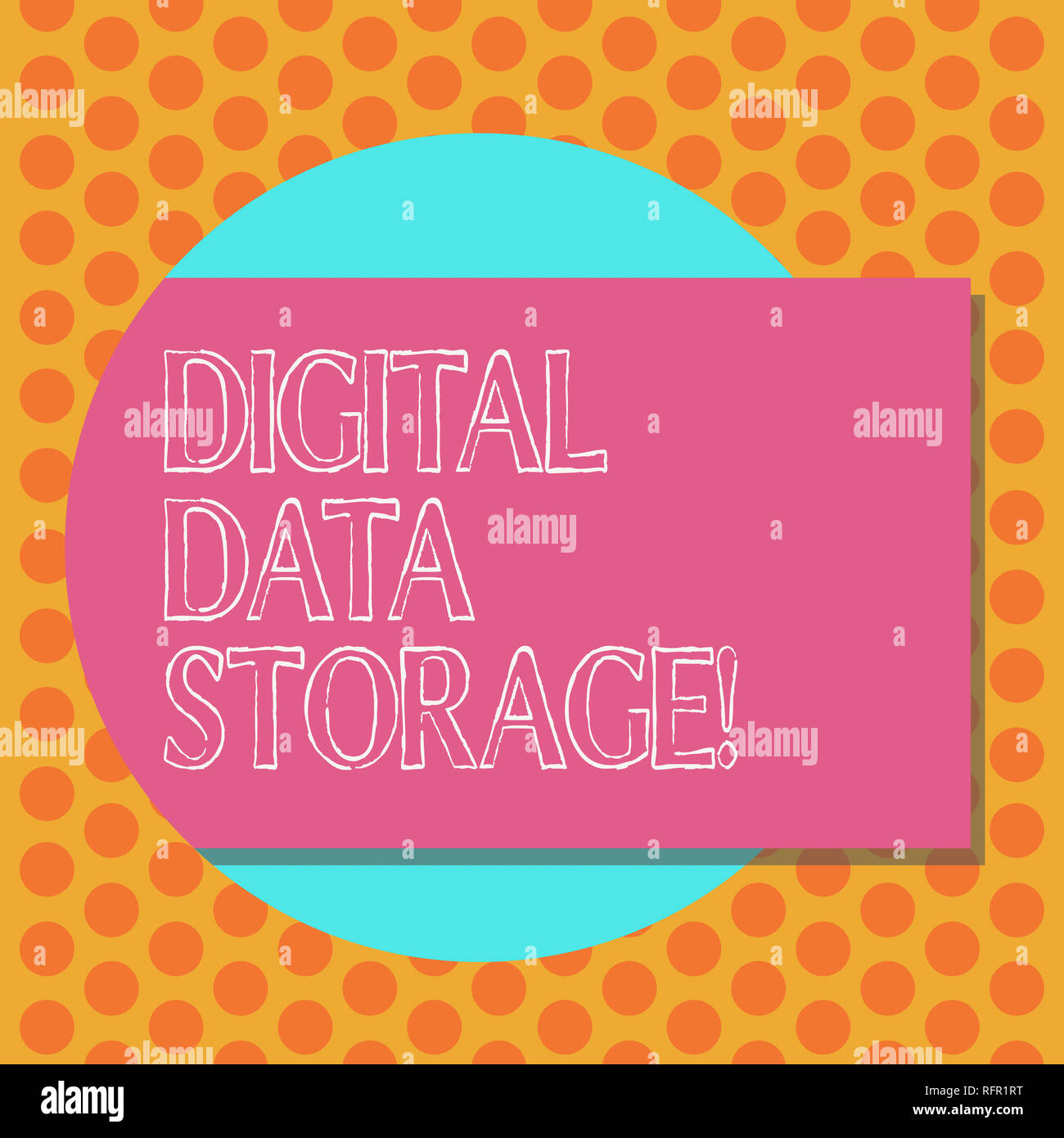 Writing note showing Digital Data Storage. Business photo showcasing ...