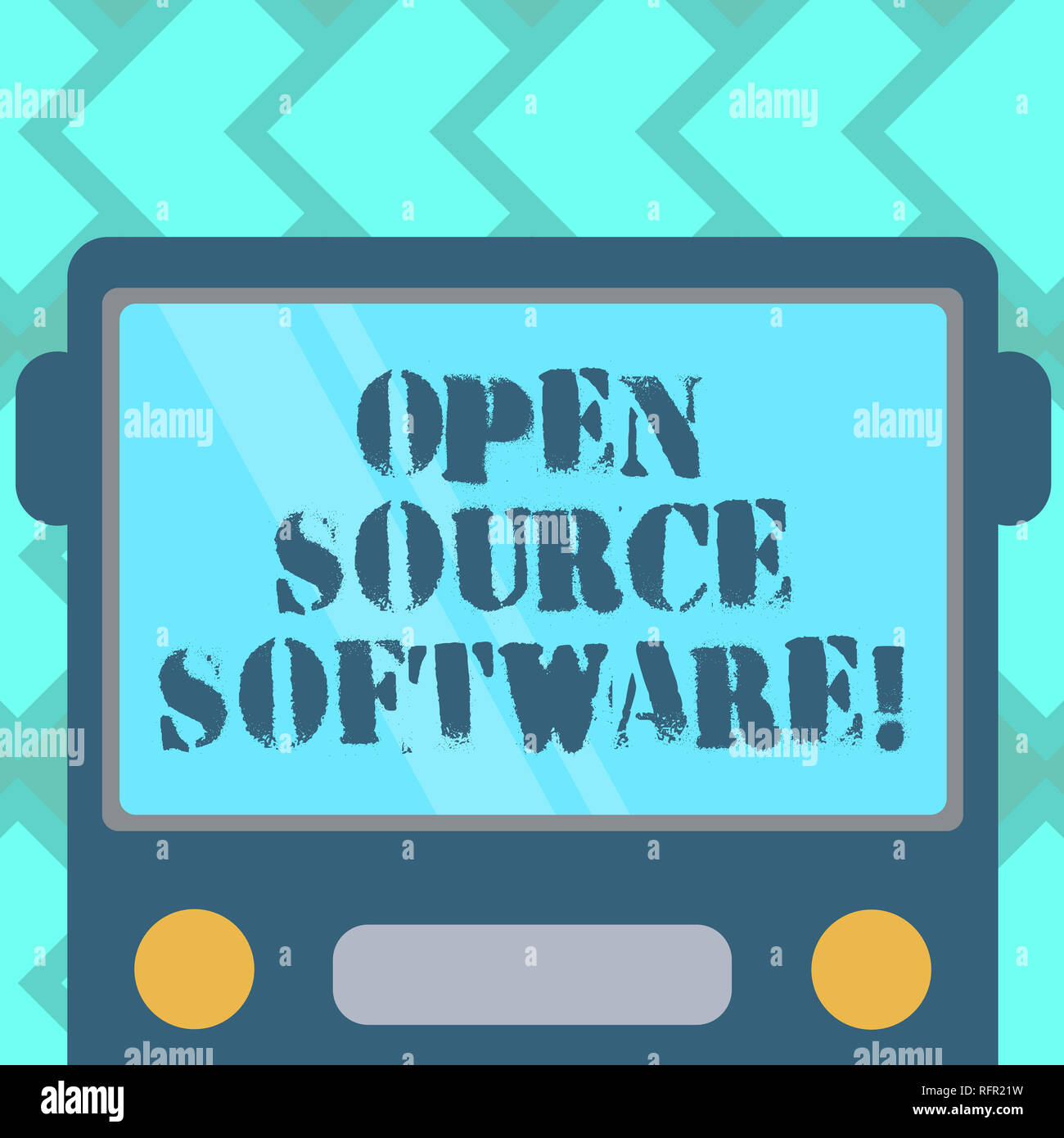 Text sign showing Open Source Software. Conceptual photo software with ...