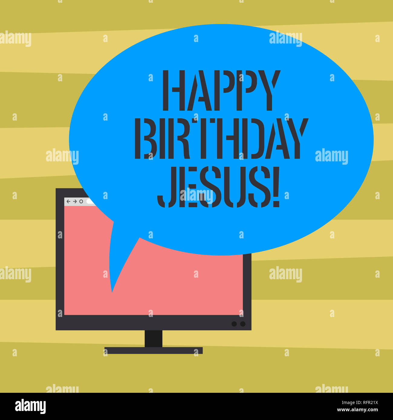 Text sign showing Happy Birthday Jesus. Conceptual photo Celebrating ...