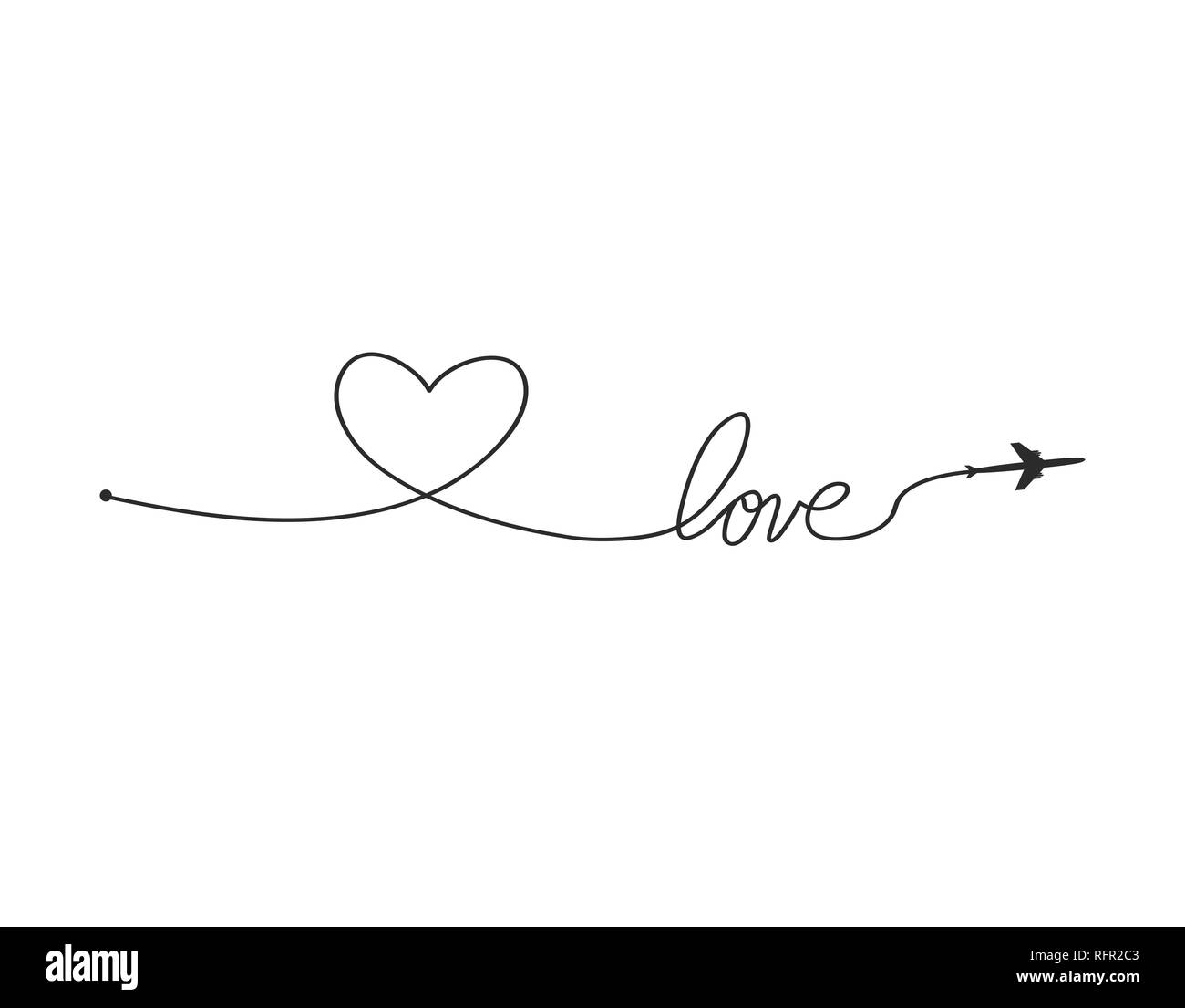 Love plane Stock Vector Images - Alamy