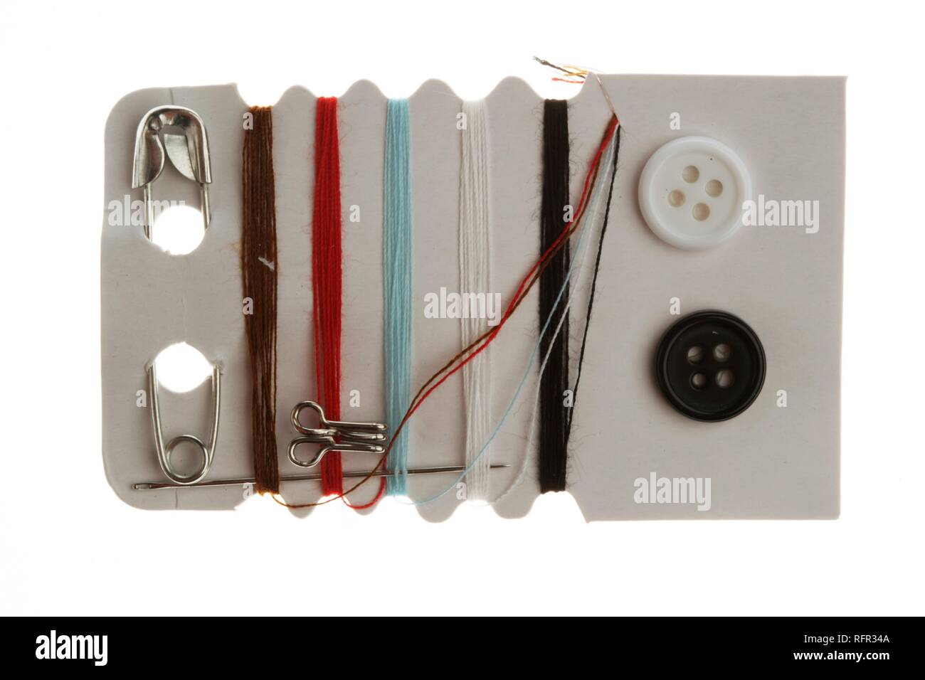 Needle and thread, set for travelling Stock Photo - Alamy