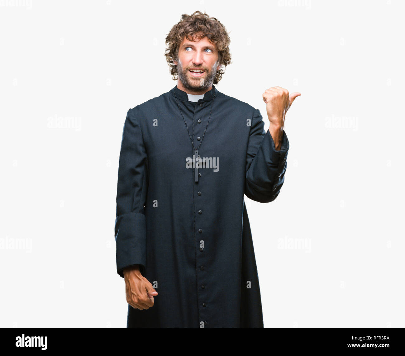 Priest looking up isolated hi-res stock photography and images - Alamy