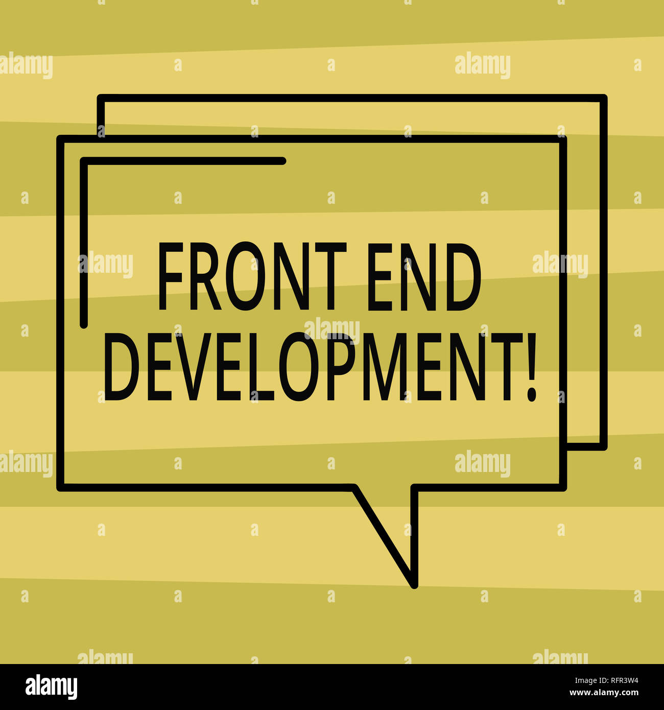 Text sign showing Front End Development. Conceptual photo Altering data to graphical interface ...