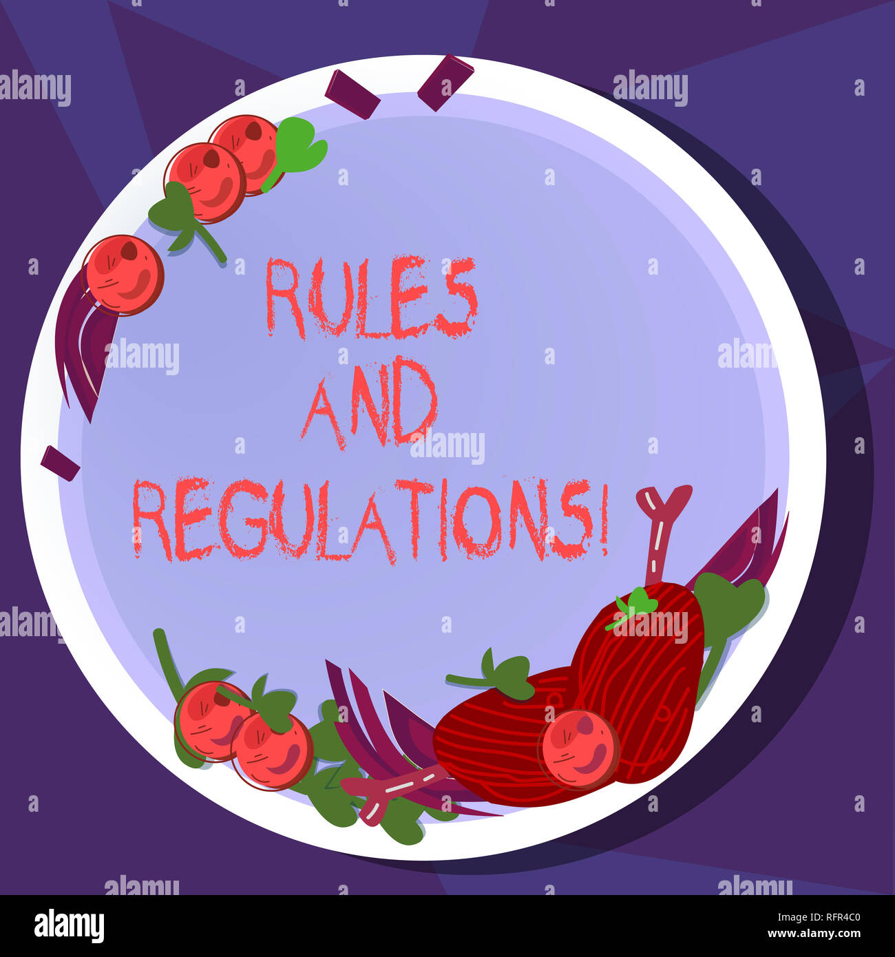 Text sign showing Rules And Regulations. Conceptual photo guidelines to ...