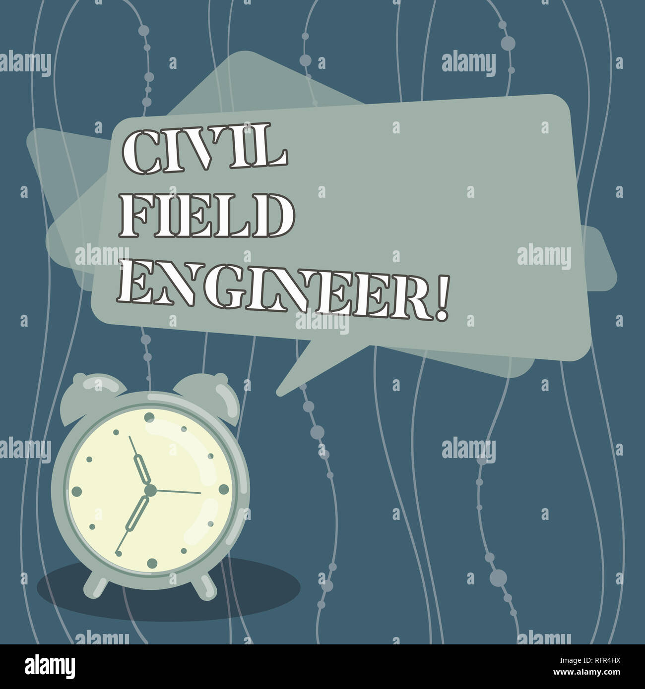 Handwriting text Civil Field Engineer. Concept meaning Oversee ...
