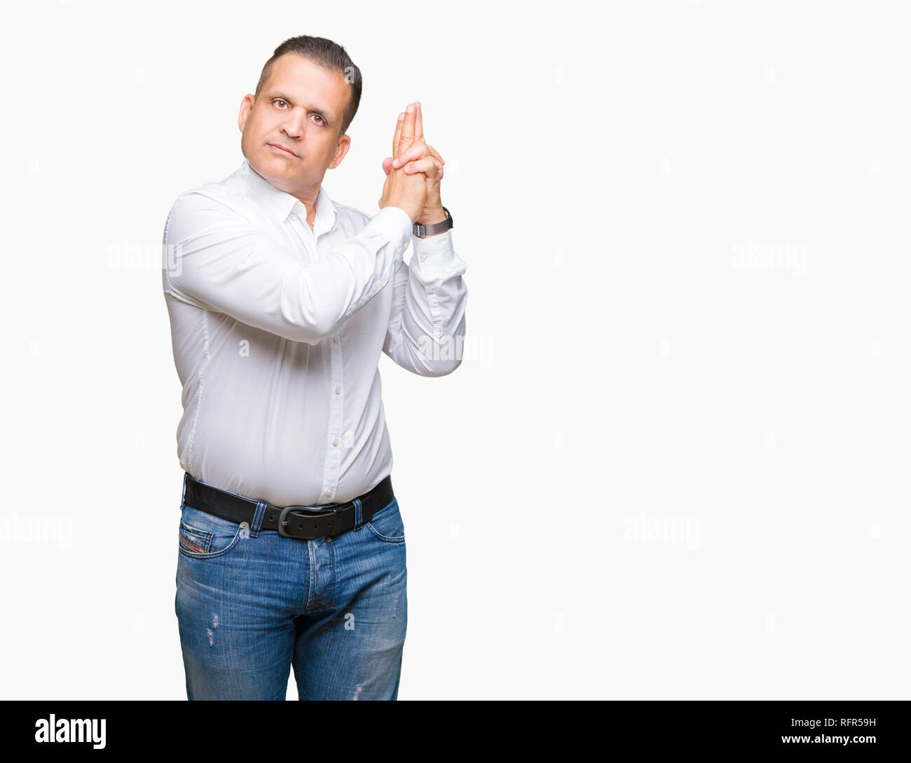 Arab man holding gun Cut Out Stock Images & Pictures - Alamy