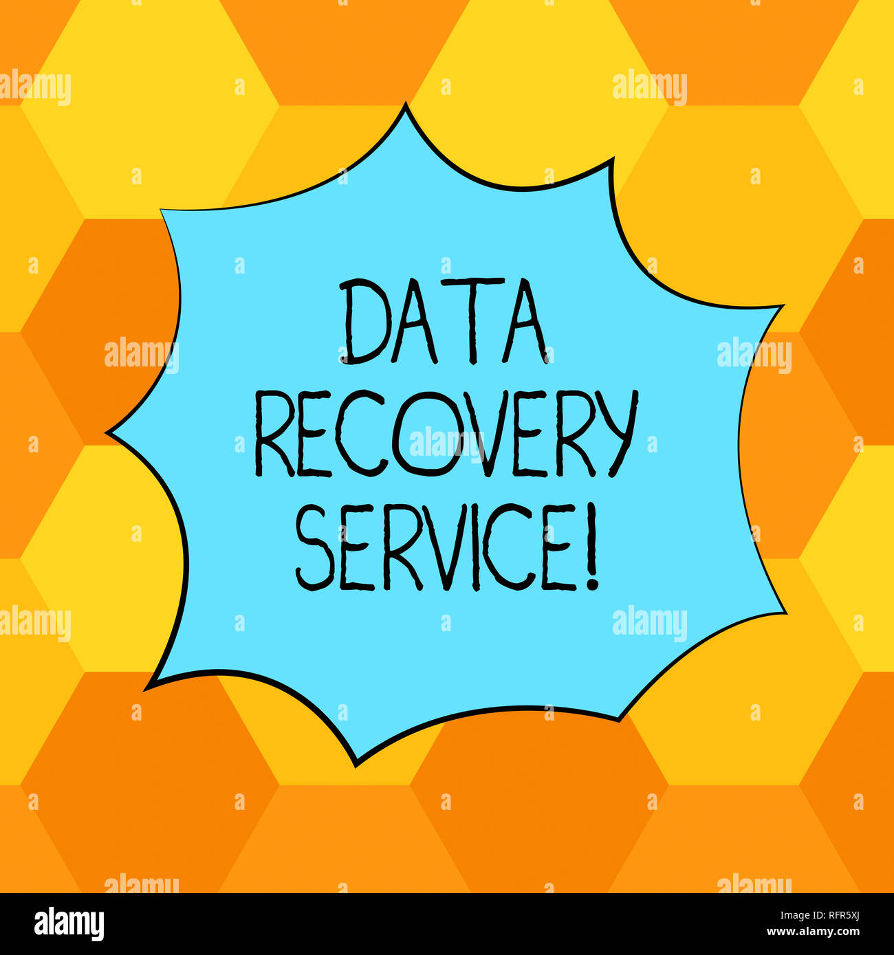 Handwriting text Data Recovery Service. Concept meaning Process of retrieving inaccessible or ...