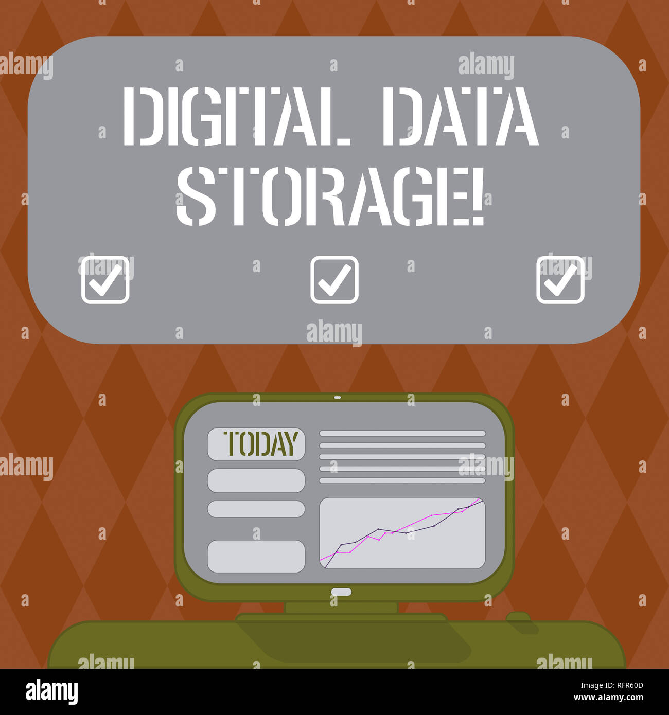 Writing note showing Digital Data Storage. Business photo showcasing ...