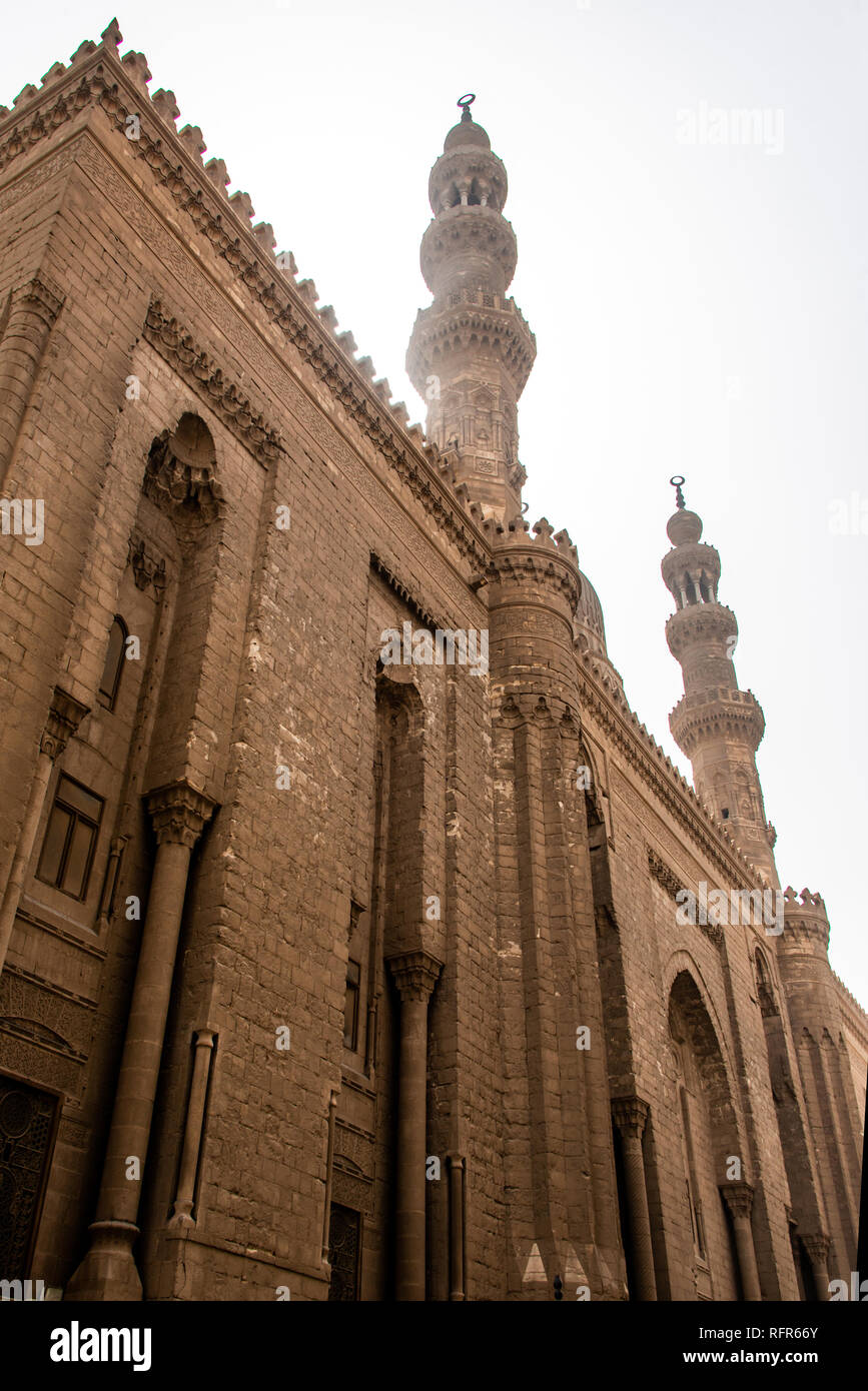 View of the Mosques of Sultan Hassan and Al-Rifai in Cairo Egypt Stock ...