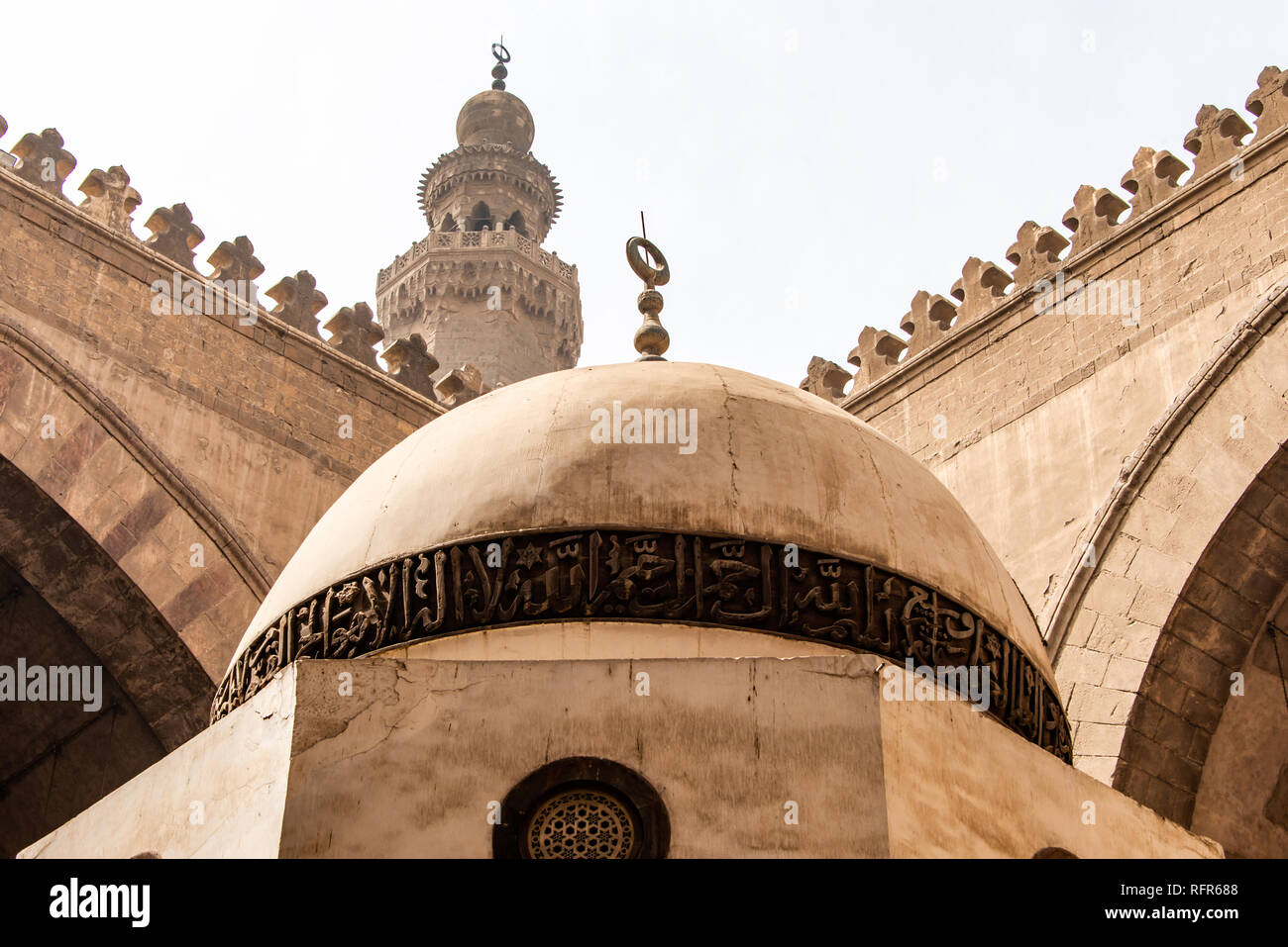 View of the Mosques of Sultan Hassan and Al-Rifai in Cairo Egypt Stock ...