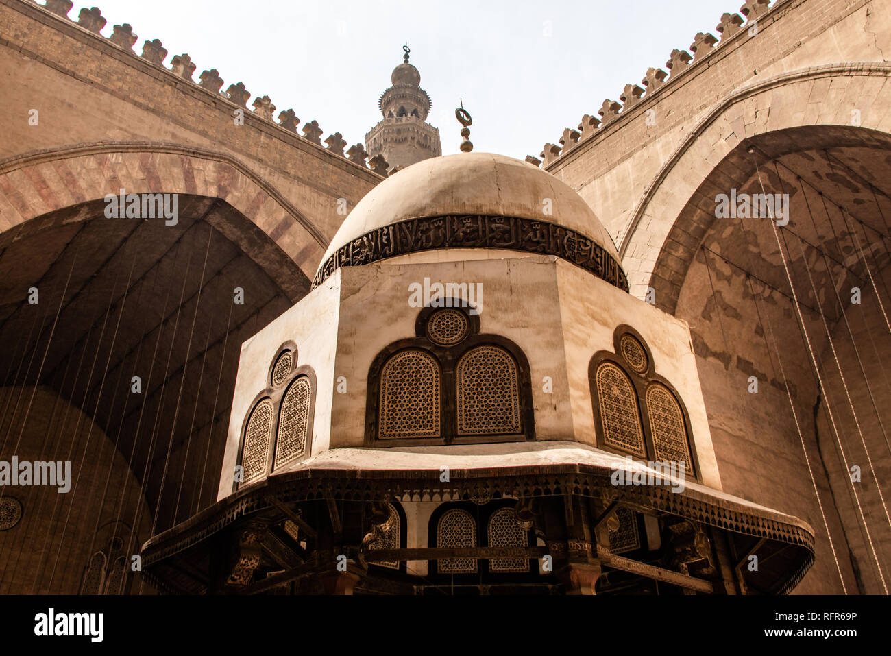 View of the Mosques of Sultan Hassan and Al-Rifai in Cairo Egypt Stock ...