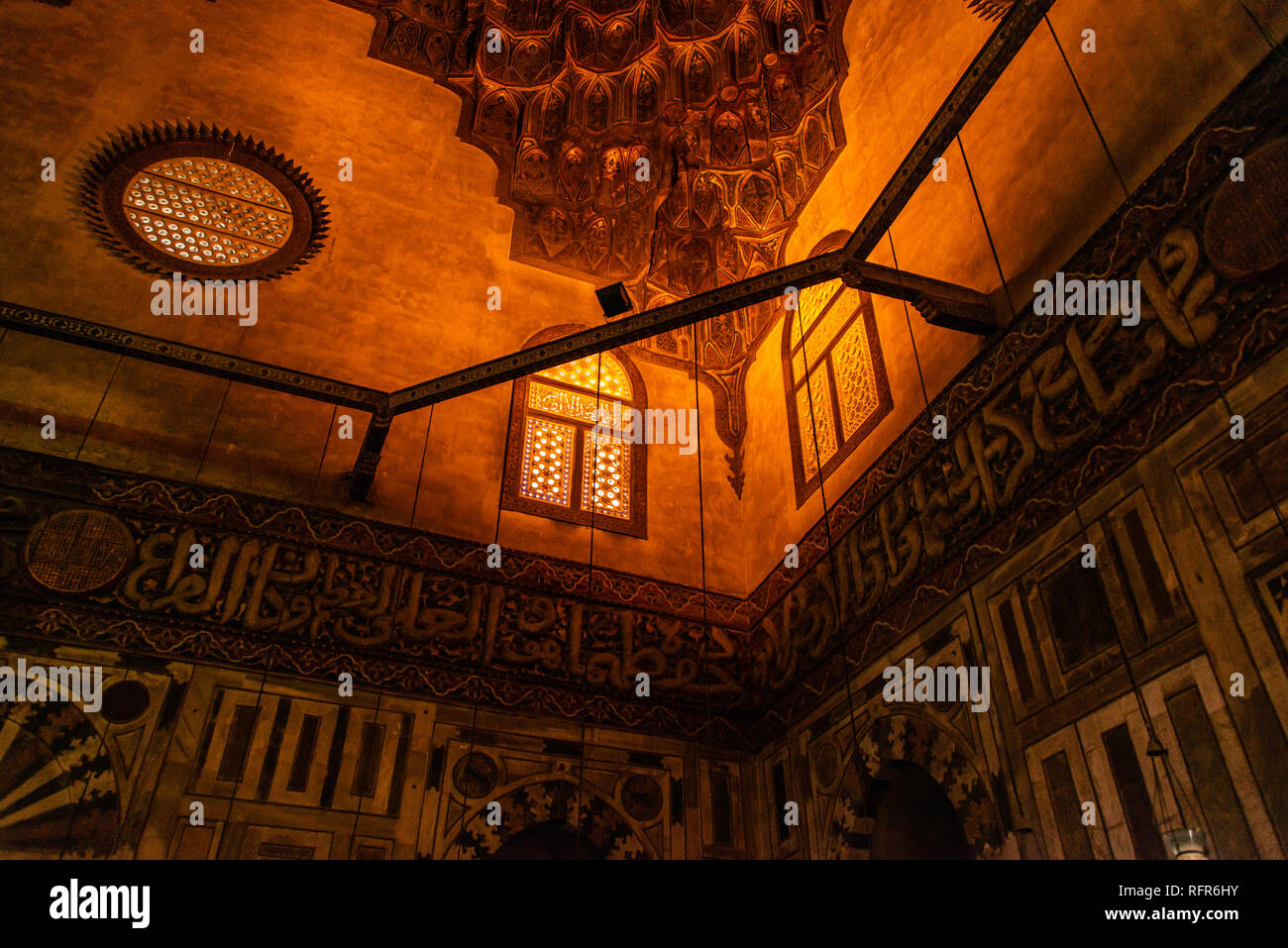 View of the Mosques of Sultan Hassan and Al-Rifai in Cairo Egypt Stock ...