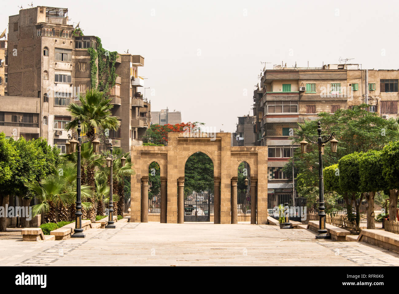 View of the Mosques of Sultan Hassan and Al-Rifai in Cairo Egypt Stock ...