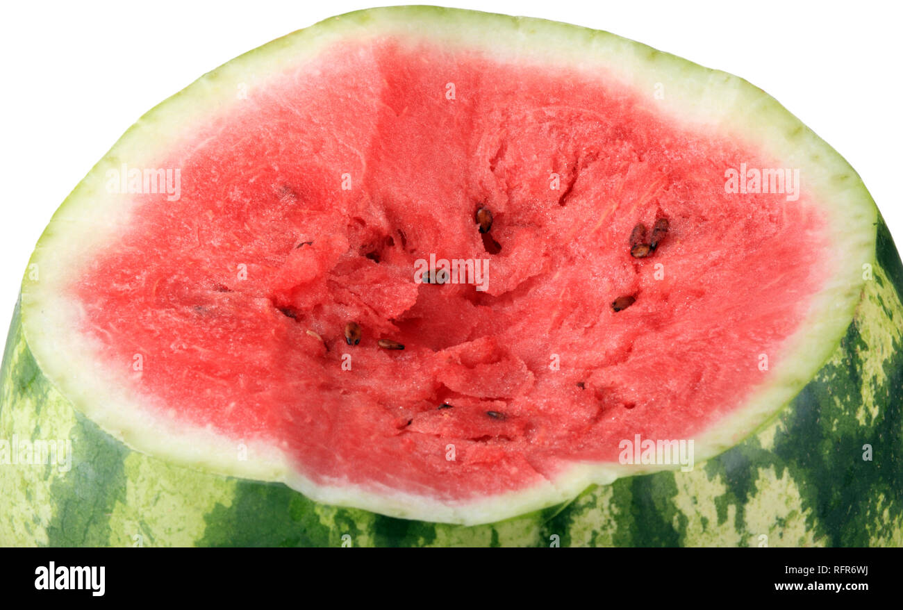 one cutted watermelon isolated Stock Photo - Alamy