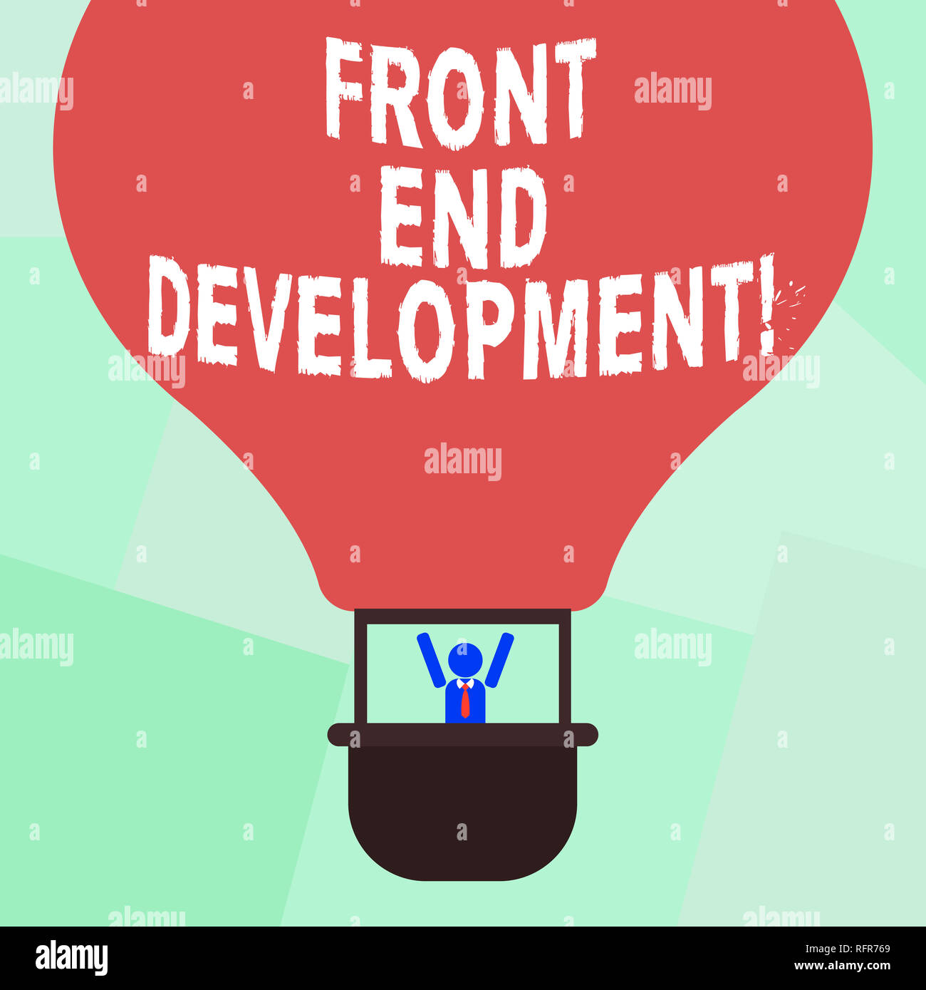 Conceptual hand writing showing Front End Development. Business photo showcasing Altering data ...