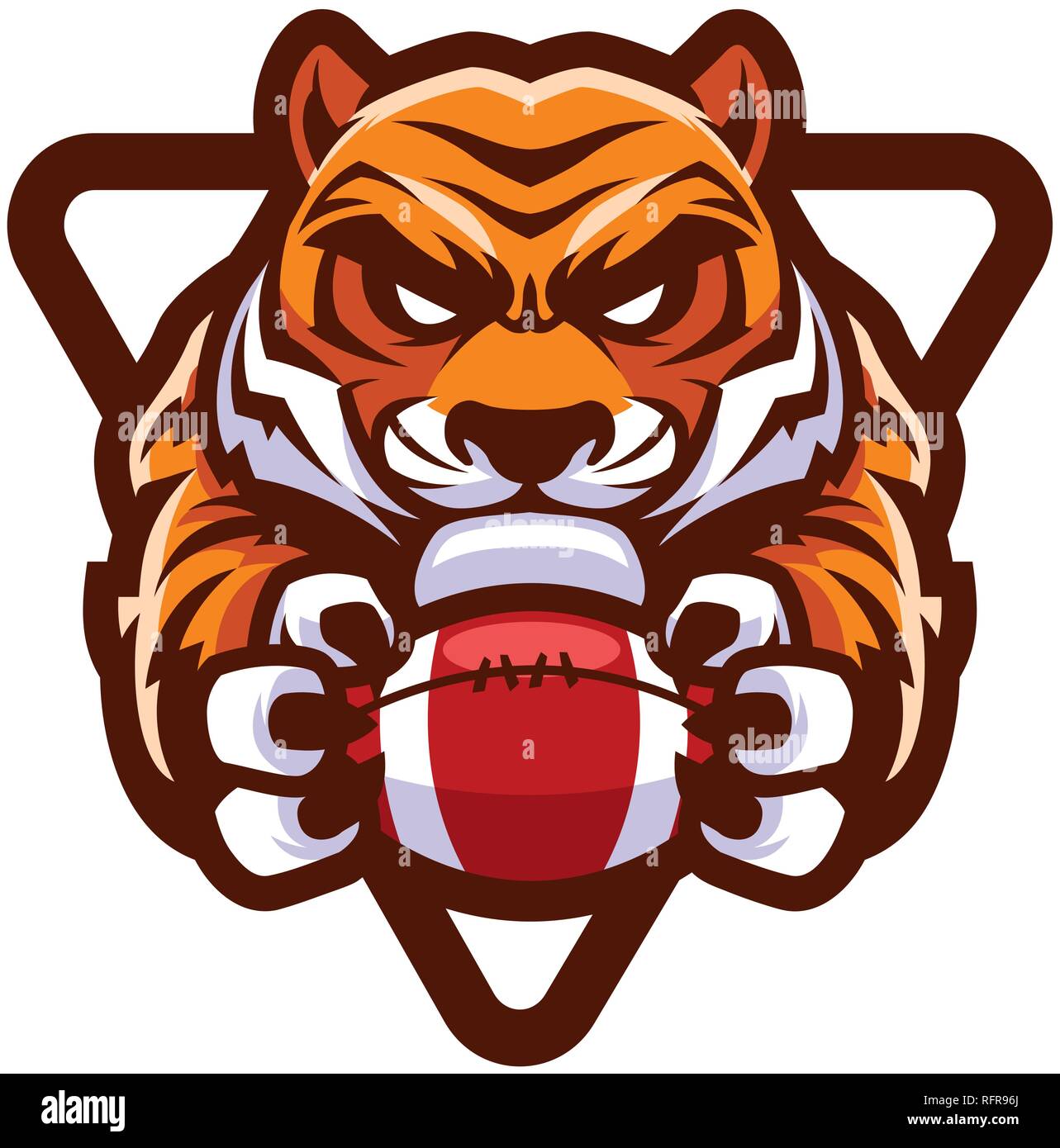 Tiger American Football Mascot Stock Vector Image & Art - Alamy