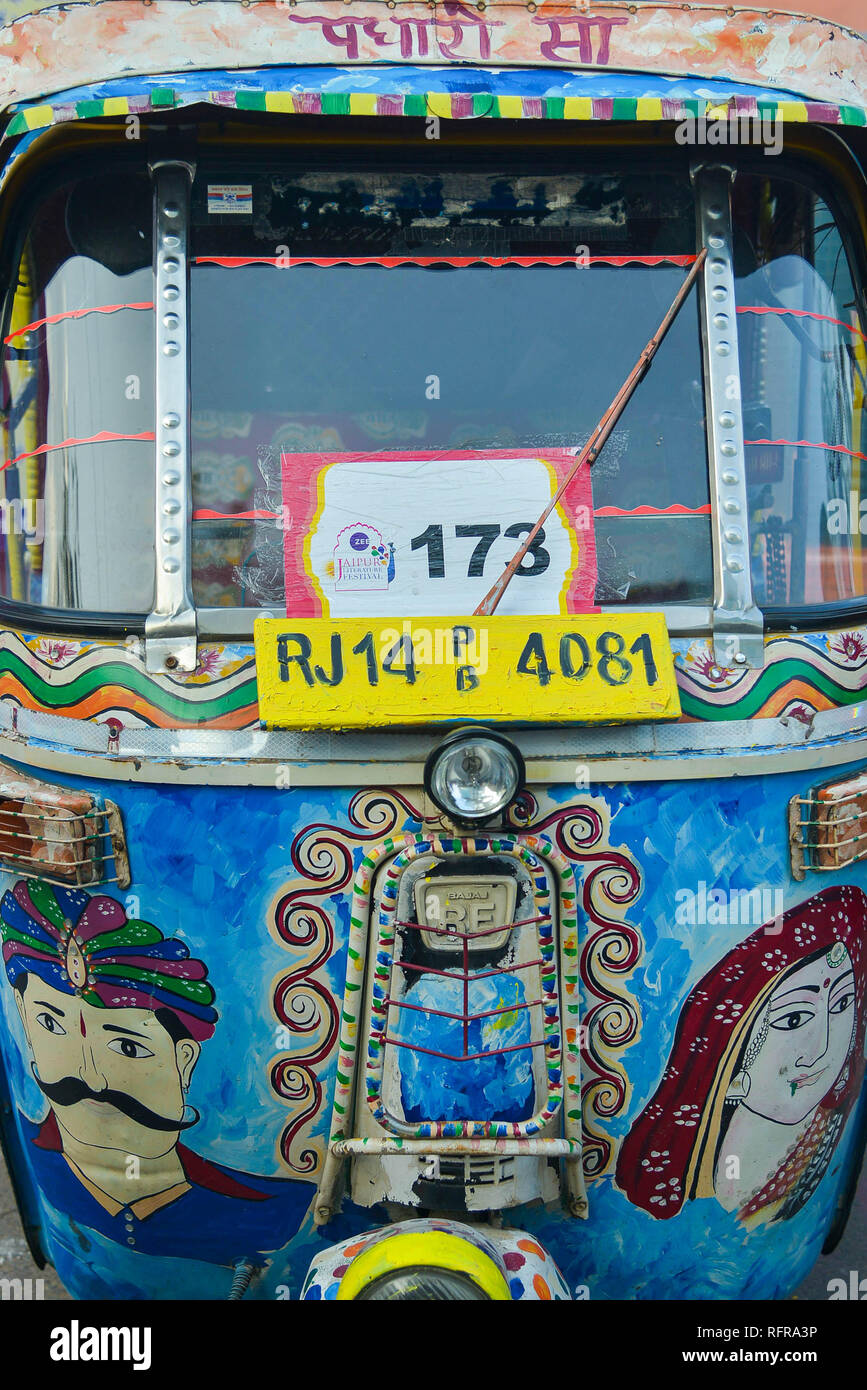 Jaipur, India. 26th Jan, 2019. Auto rickshaw during ZEE Jaipur ...
