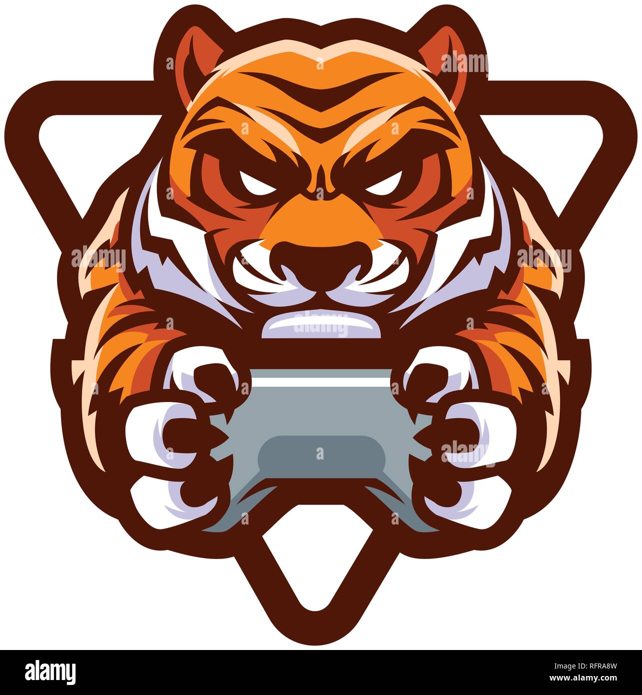 Tiger Gamer Mascot Stock Vector Image & Art - Alamy