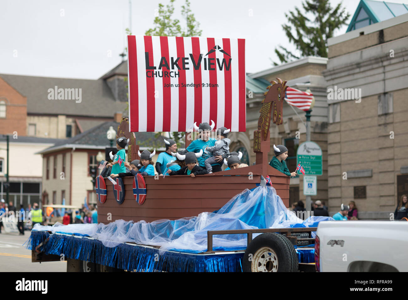 Stoughton, Wisconsin, USA - May 20, 2018: Annual Norwegian Parade ...