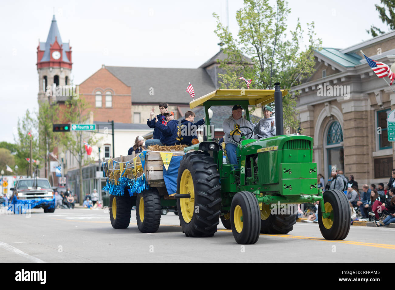 Stoughton, Wisconsin, USA - May 20, 2018: Annual Norwegian Parade, Old ...