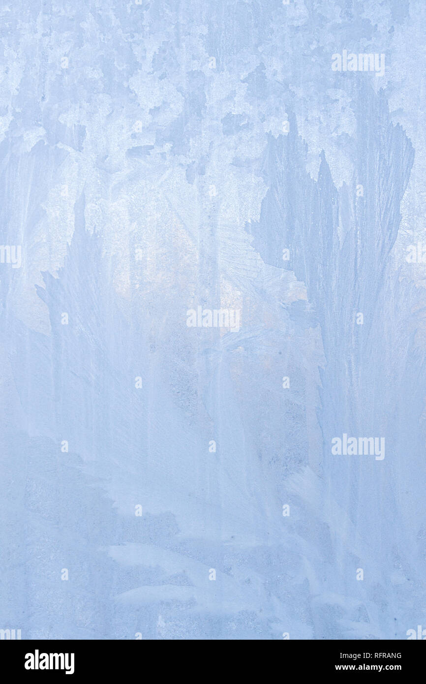 Frosty patterns on a frozen ice box in the early morning Stock Photo ...