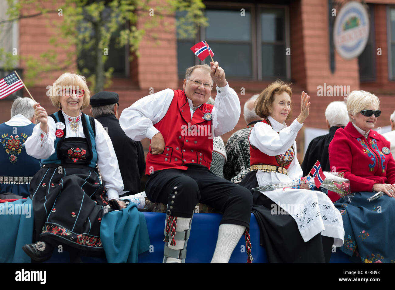 Norwegian american parade hi-res stock photography and images - Alamy