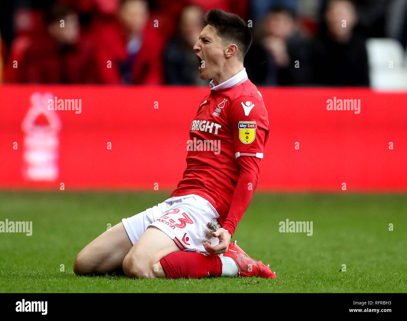 Nottingham Forest's Joe Lolley celebrates scoring the opening goal ...