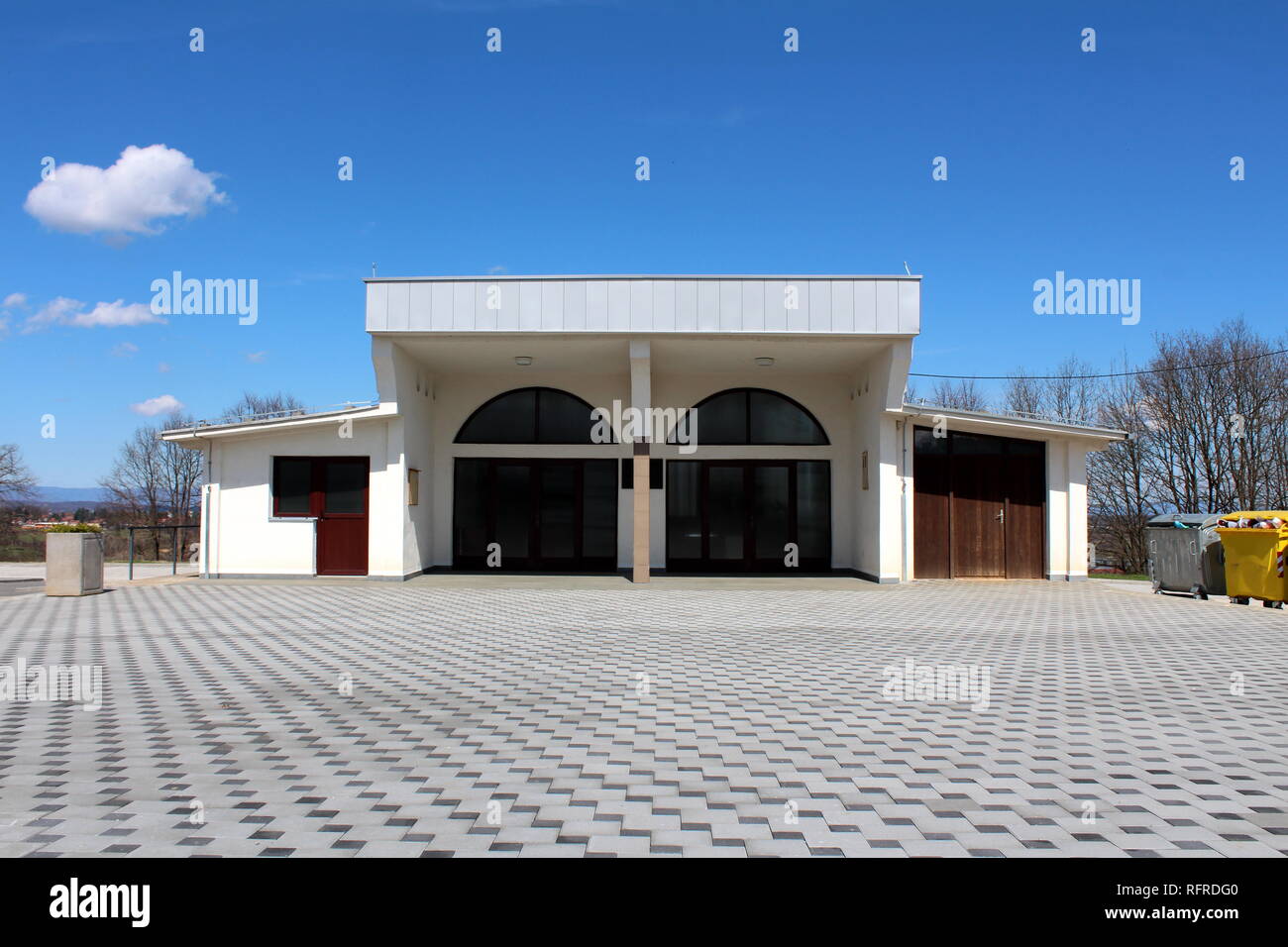 Renovated cemetery mortuary building with two rooms and storage area ...