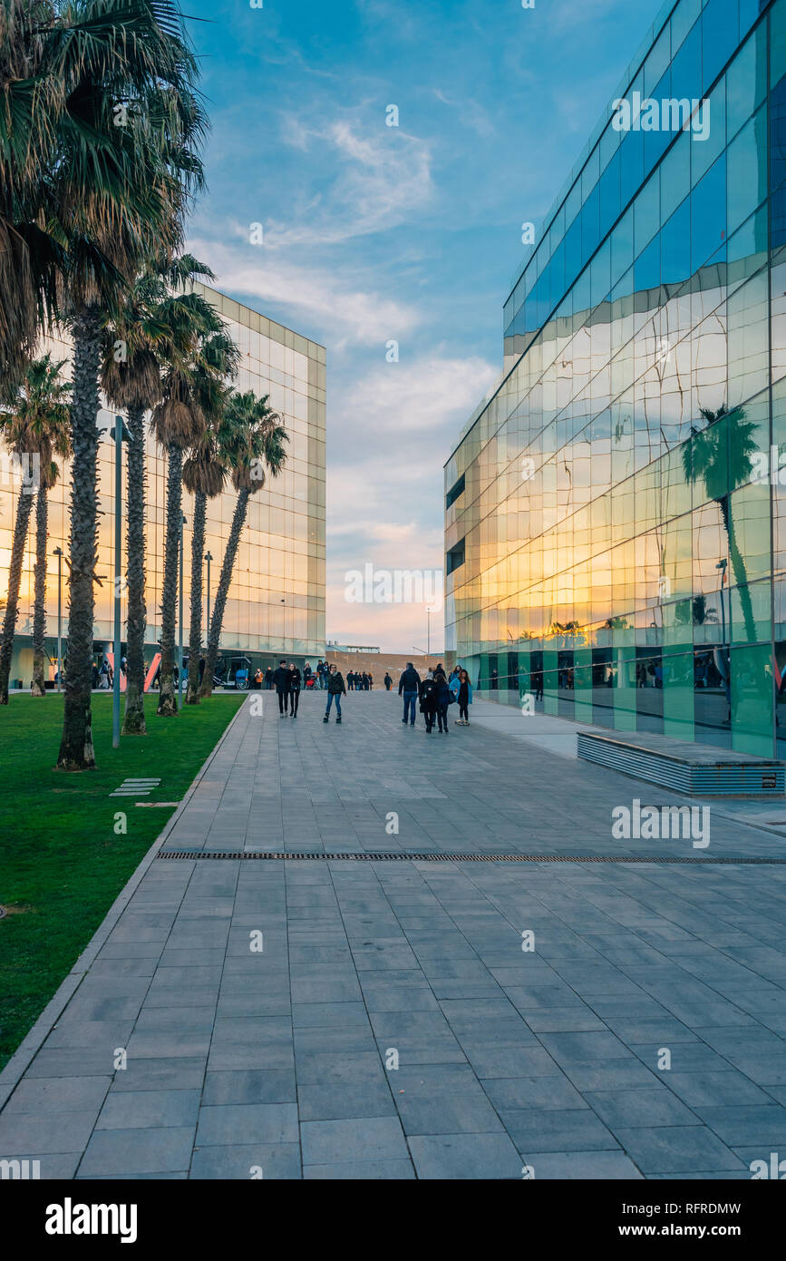 Modern buildings at La Barceloneta, in Barcelona, Spain Stock Photo - Alamy