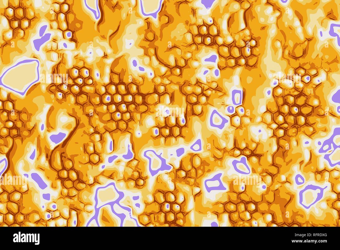 Abstract illustration of honeycomb and hexagon pattern designs for a ...