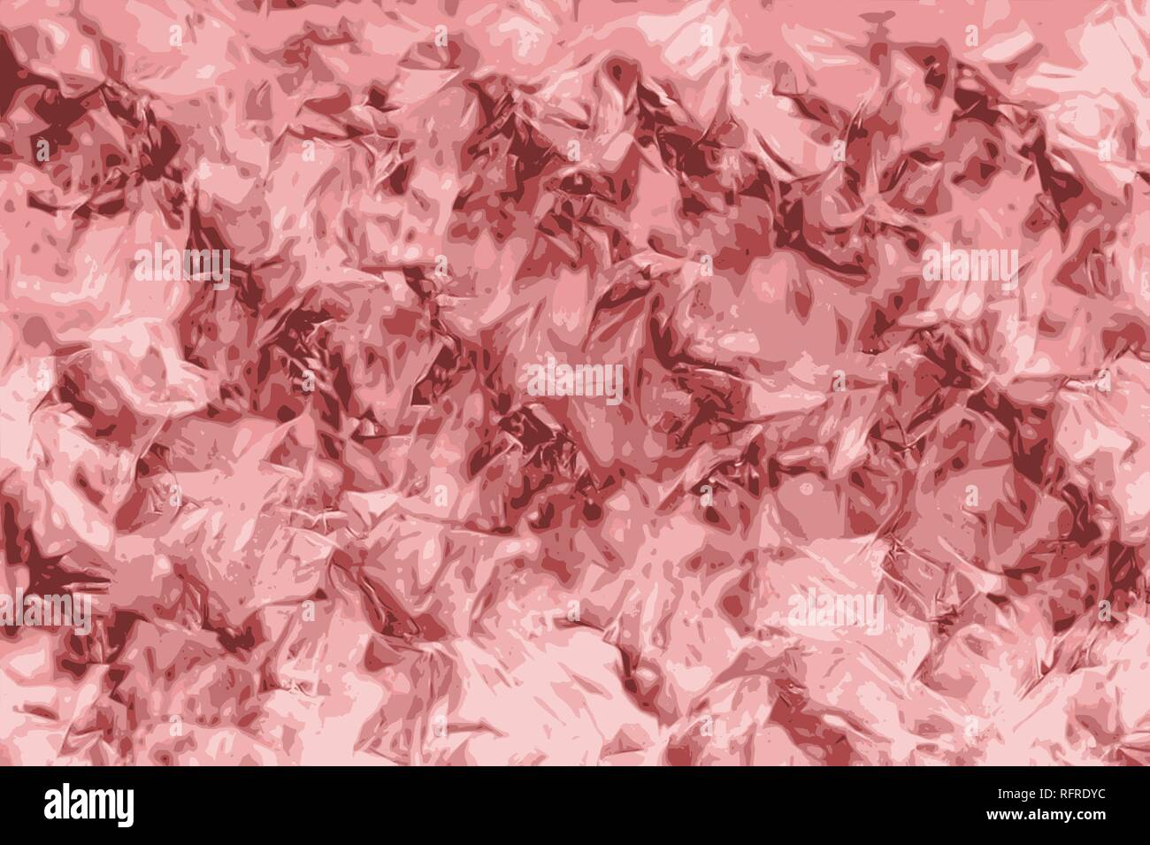 Red red tessellated texture with pieces of glass and chaotic patterns ...